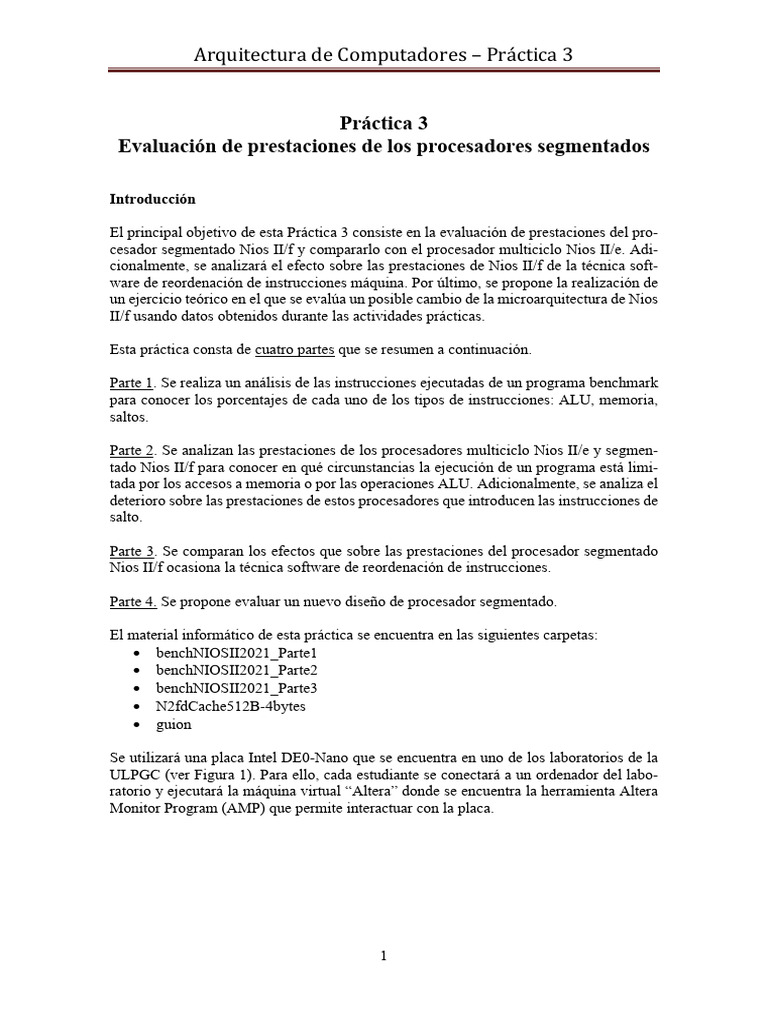 Lab AC3 Guion | PDF | Unidad Central de procesamiento | Métodos y materiales de enseñanza