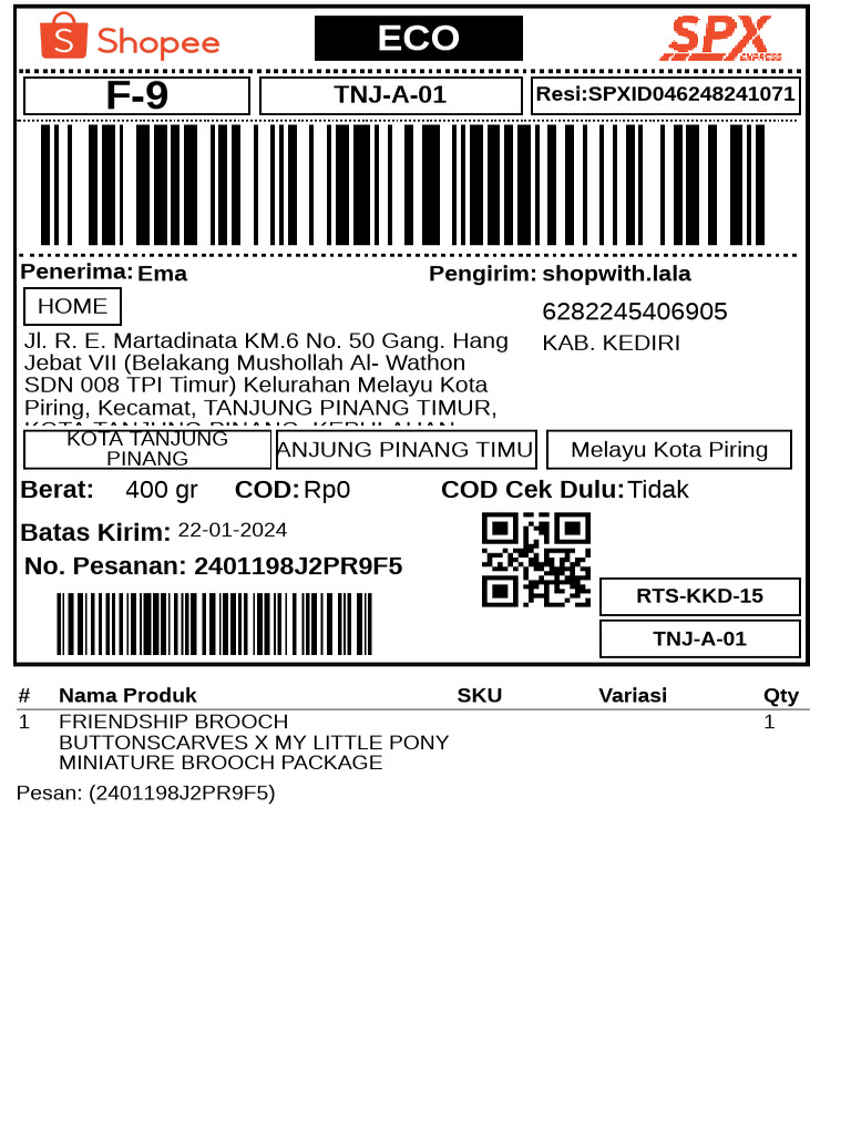 Label Pengiriman-281 | PDF