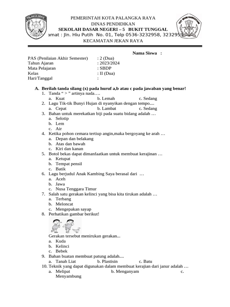Pas SBDP Kelas-2 | PDF