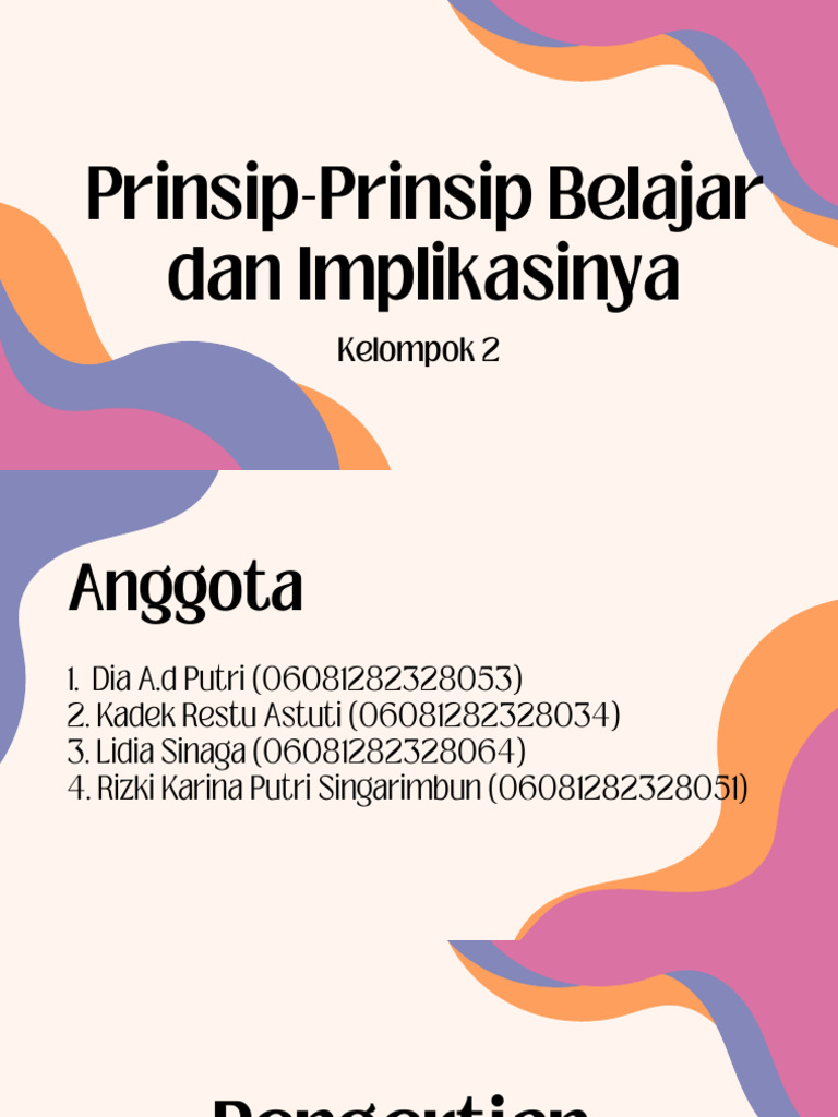 BDP KEL 2 - Prinsip Belajar | PDF