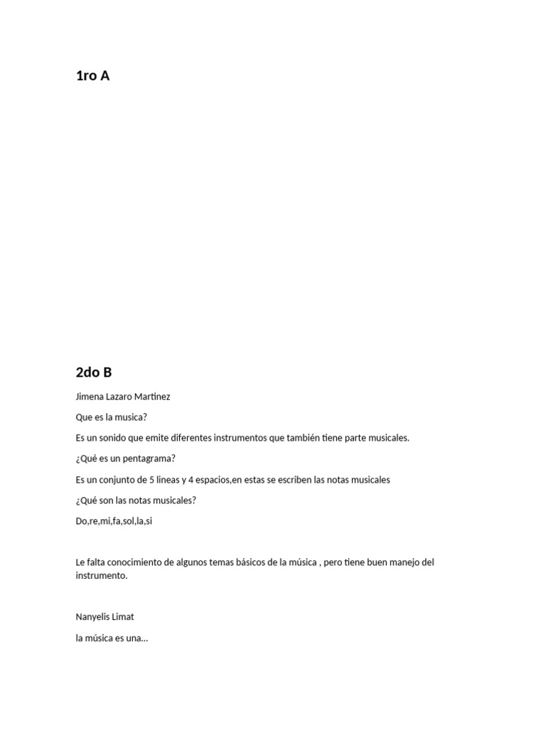 Casting musical 2do B | PDF