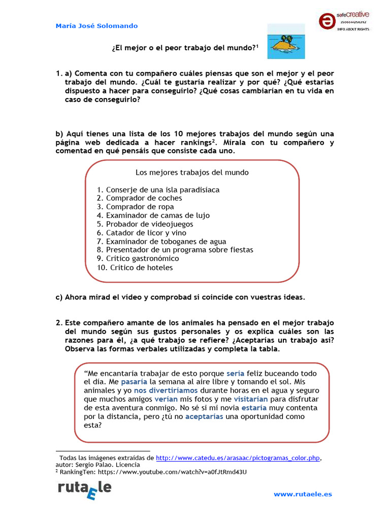 Mejor Peor Trabajo | PDF