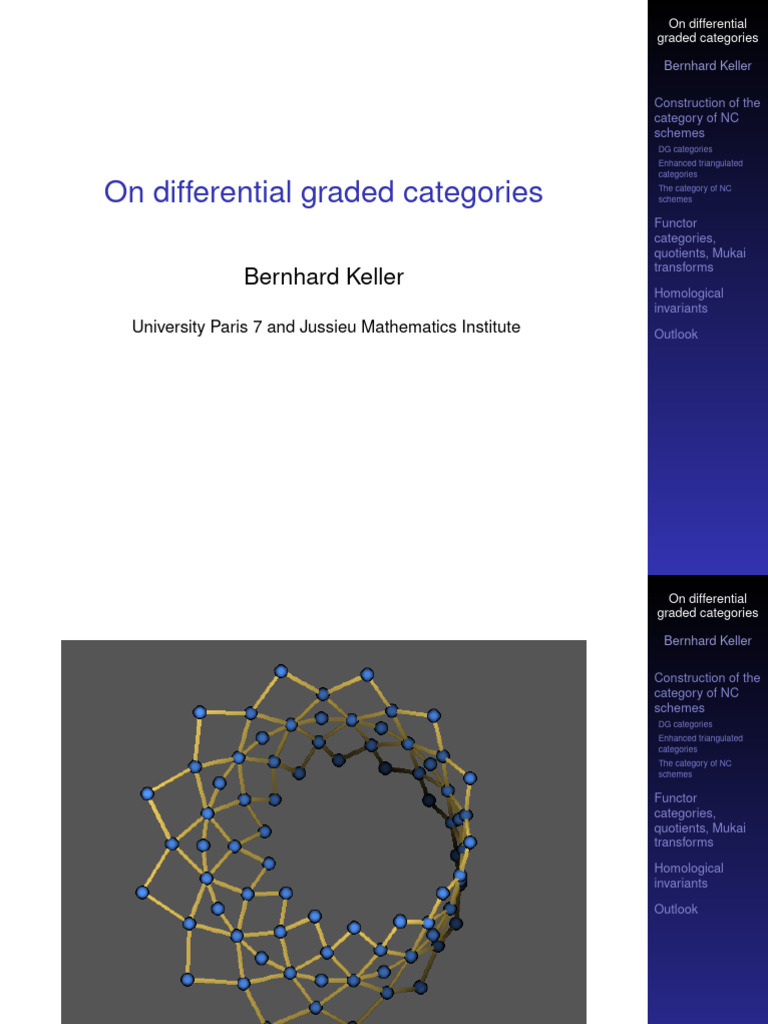 Keller - On Differential Graded Categories - Slides | PDF