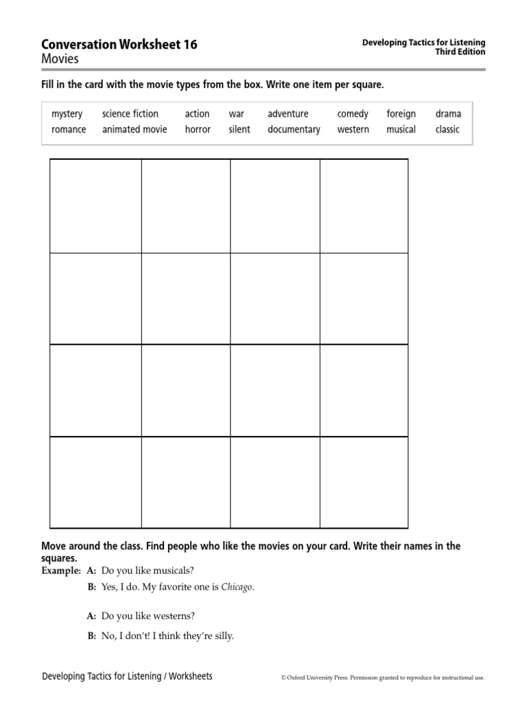TFL Worksheet Developing Conversation Unit16 | PDF