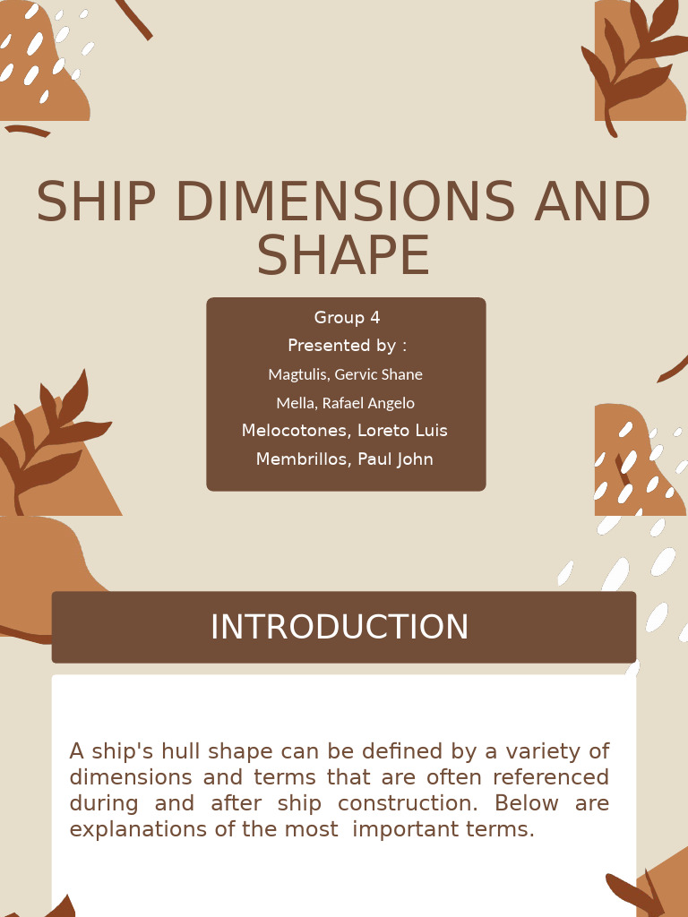 SHIP Dimensions | PDF
