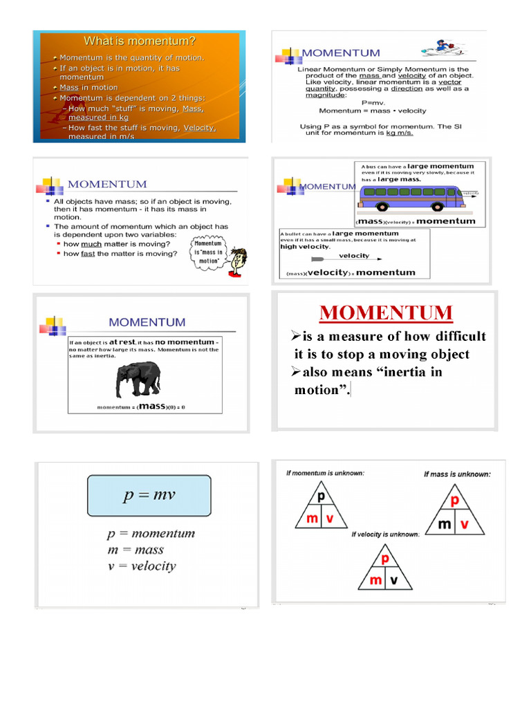 Momentum Impulse Handouts | PDF