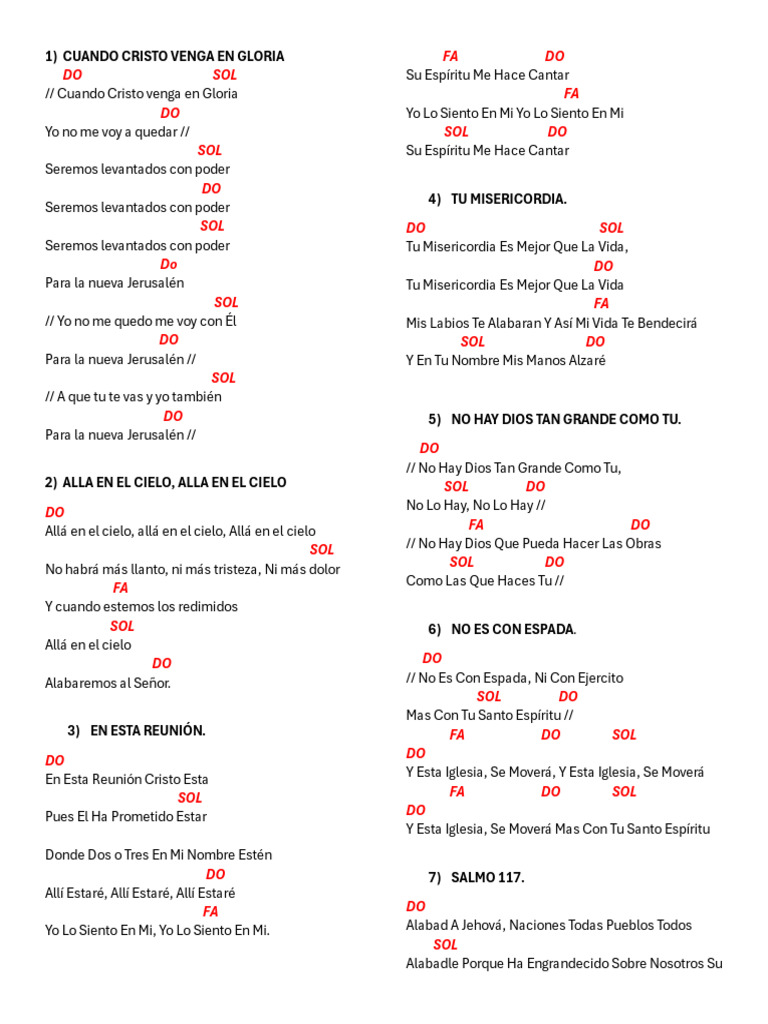 Cadena de Coros | PDF