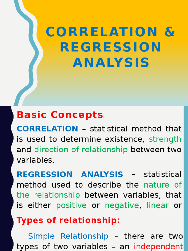 QUARTER 4 Correlation Regression Analysis 082702 1 | PDF