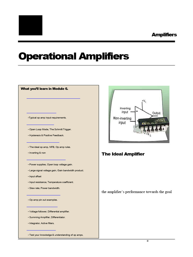 Amplifiers Module 06 | PDF