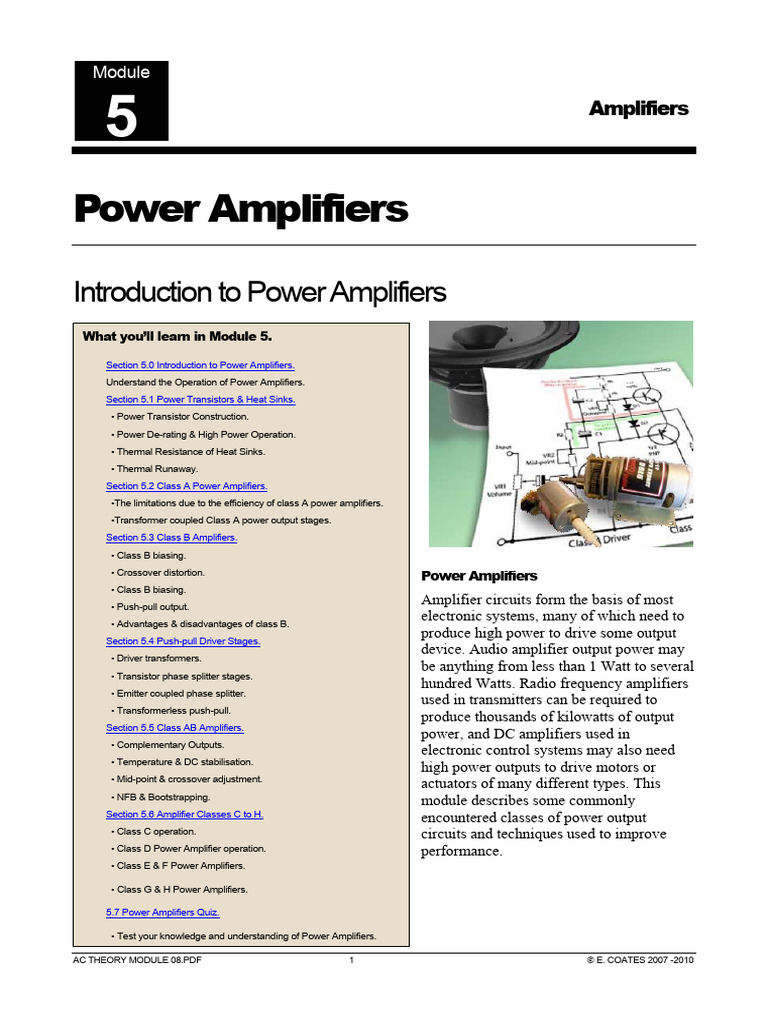 Amplifiers Module 05. | PDF