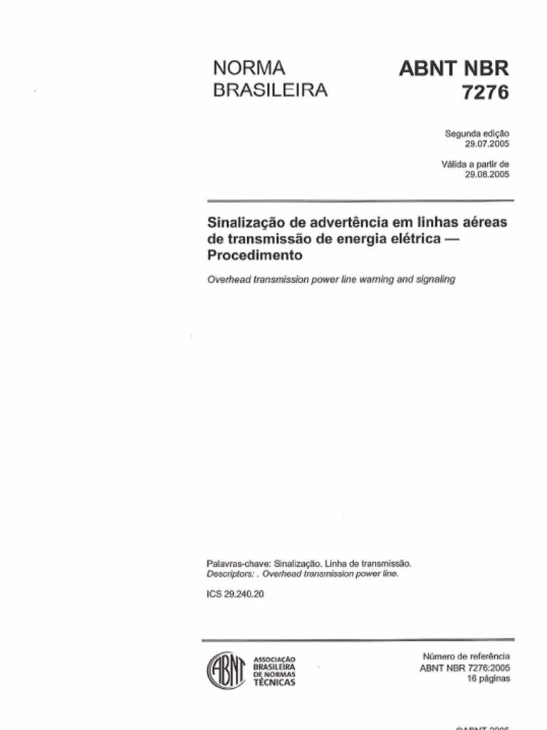 Abnt - NBR 7276 | PDF