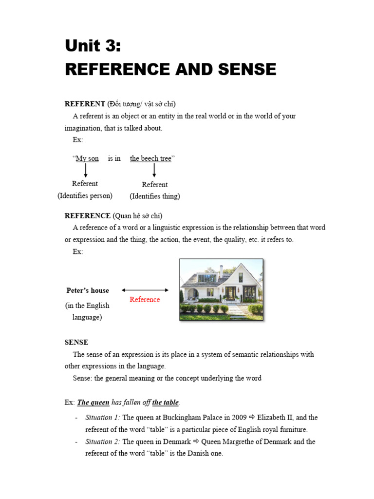 U3 Reference and Sense | PDF