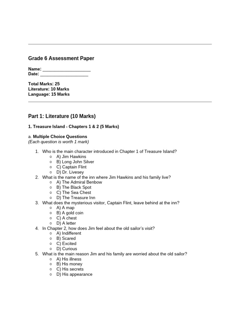 Grade 6 Assessment | PDF