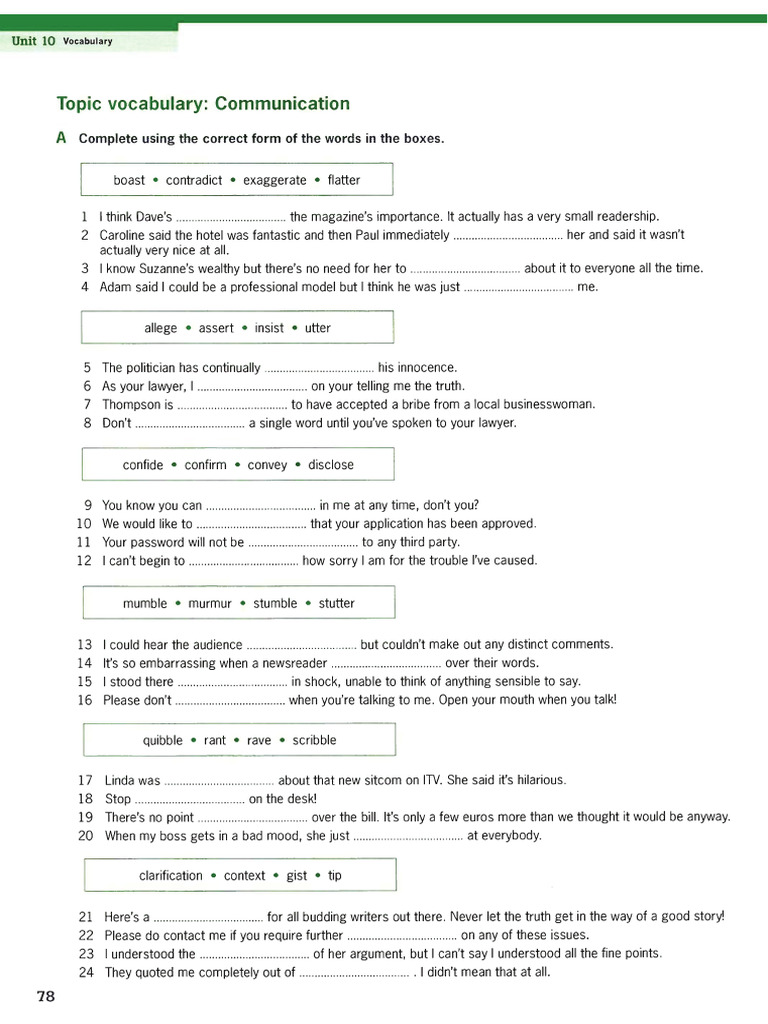 The Vocabulary of Communication | PDF