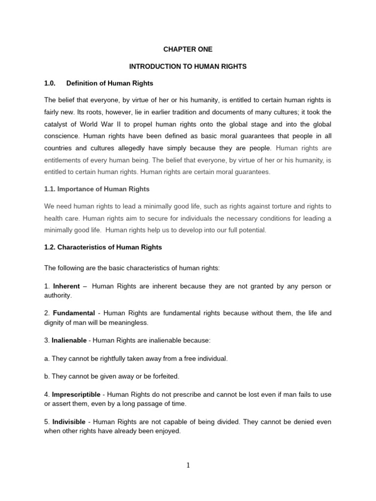 Human Rights Notes | PDF | Human Rights | Social Science