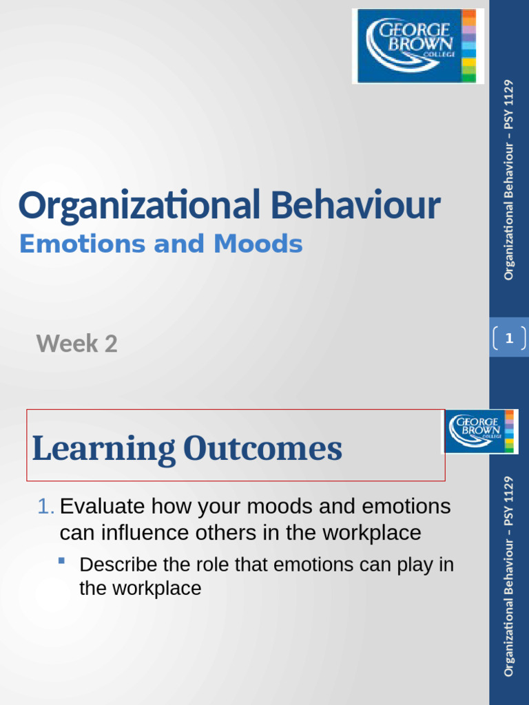 Organizational Behaviour Emotions and Moods Mod Two B 4 | PDF | Affect ...