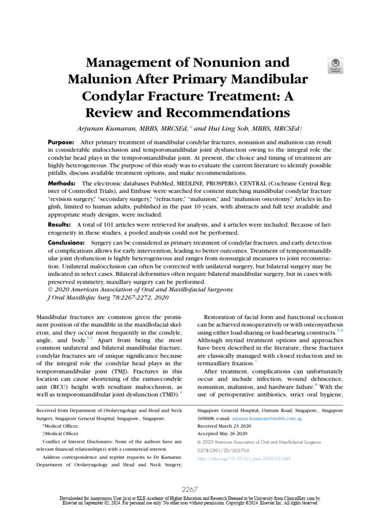 Management of Malunion & Non Union | PDF