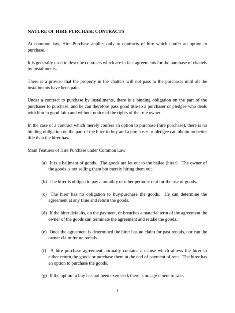 Hire Purchase Transactions | PDF | Lease | Surety