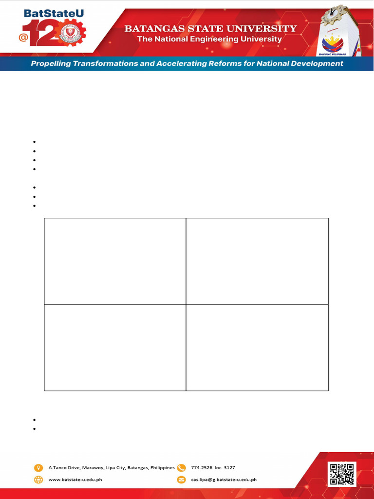 GED 104 - Activities - Unit 3 and 4 | PDF