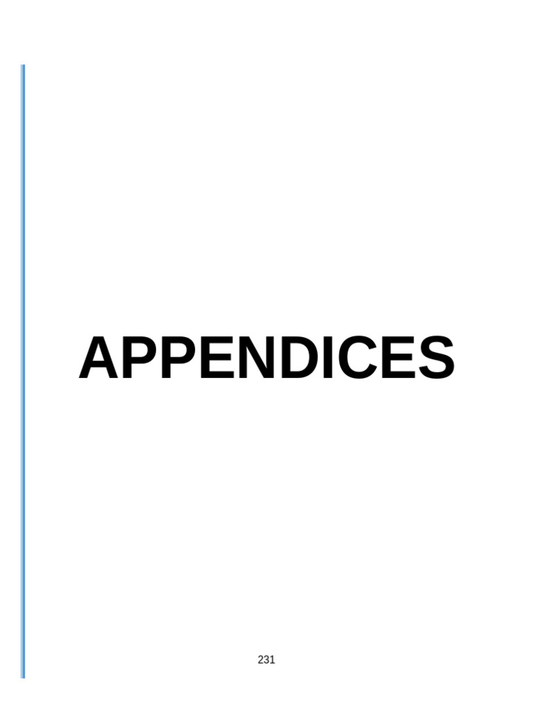 Appendices | PDF