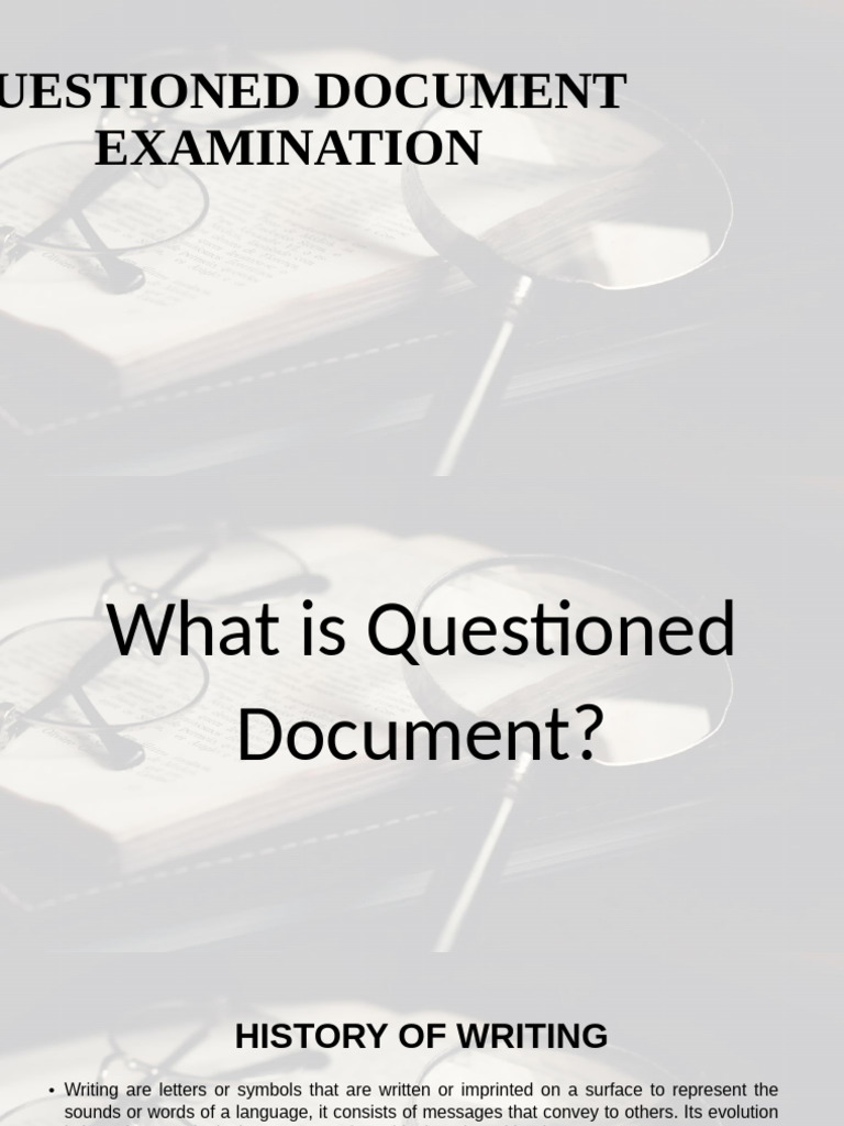 Questioned Document Examination Prelims | PDF