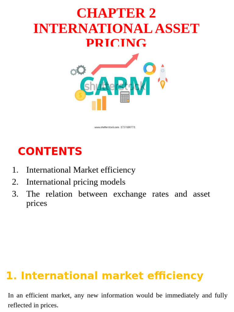 Chapter 2 - International Asset Pricing | PDF