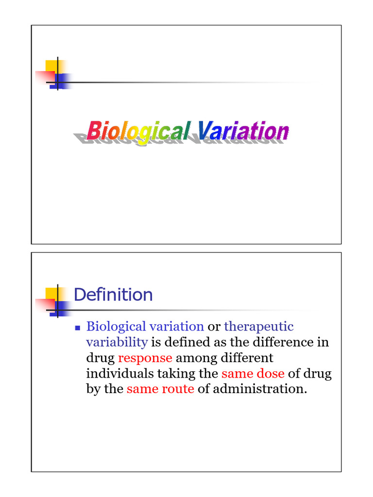 Biological Variation | PDF