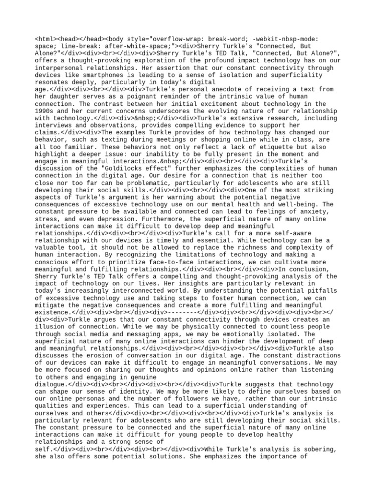 Sherry Turkle | PDF