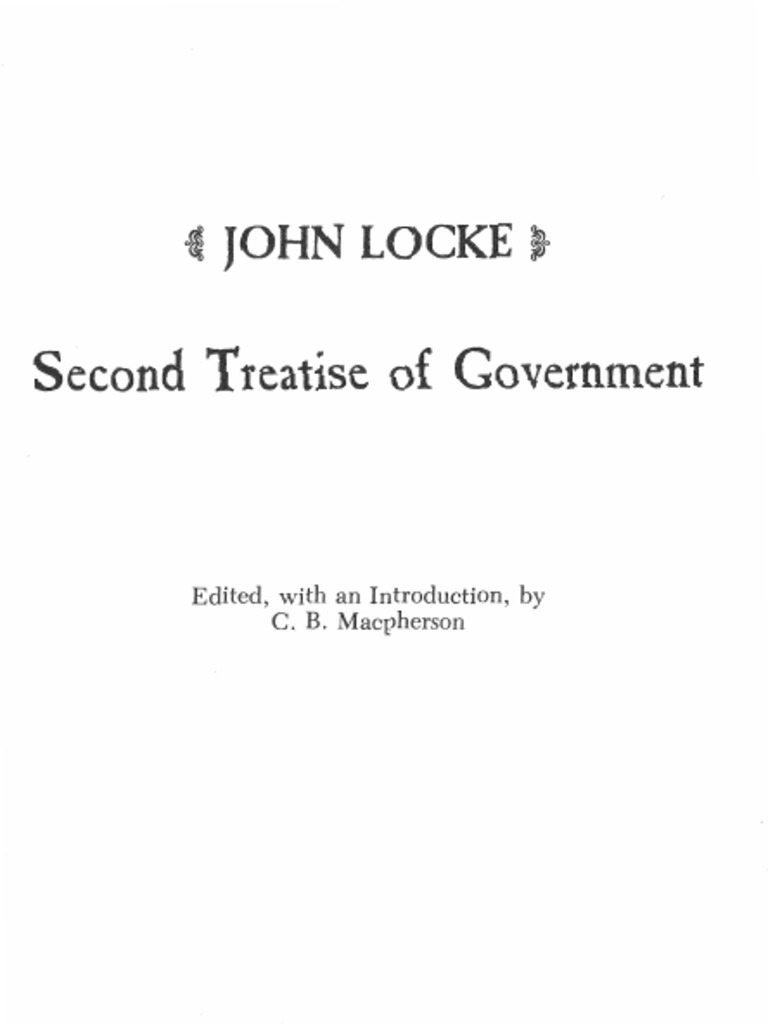 Second Treatise of Government Excerpts | PDF