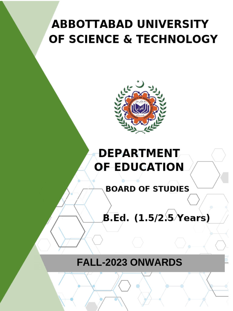 B.ed Syllabus Fall 2023 Onward | PDF