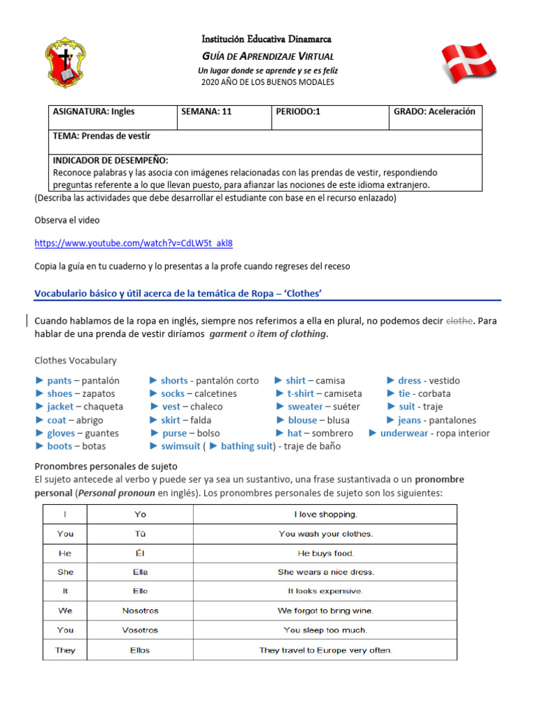 ing_12_Guia ingles prendas de vestir | PDF