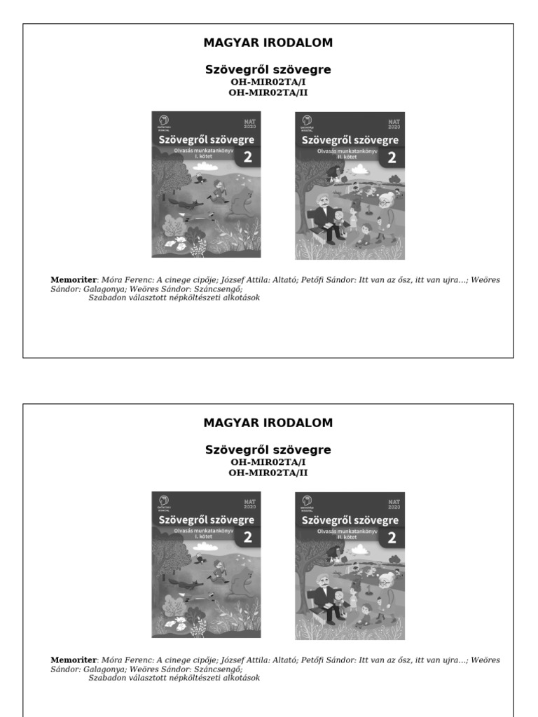 Magyar Irodalom - 2oszt - TM | PDF