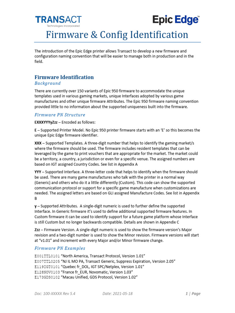 Edge Firmware Naming Convention | PDF
