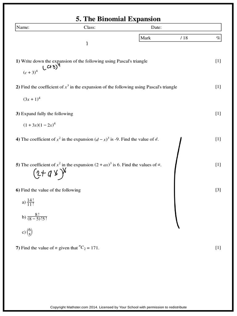The Binomial Expansion | PDF