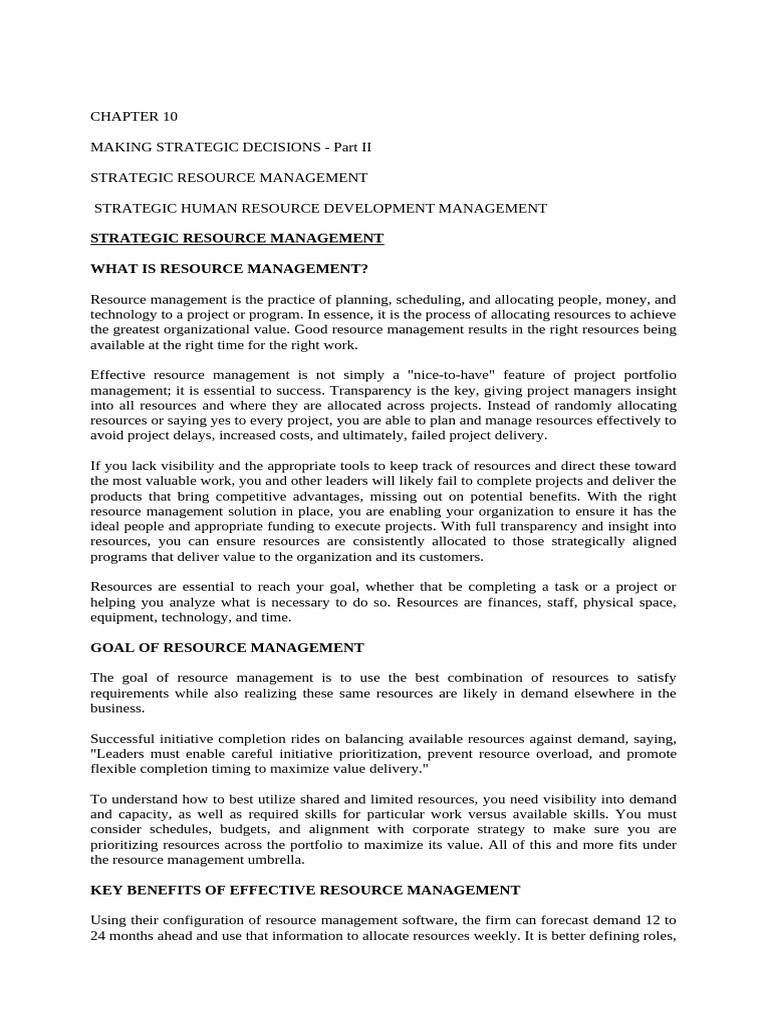 Chapter 10-Making-Strategic-Decision-Part2-Book-Ref | PDF