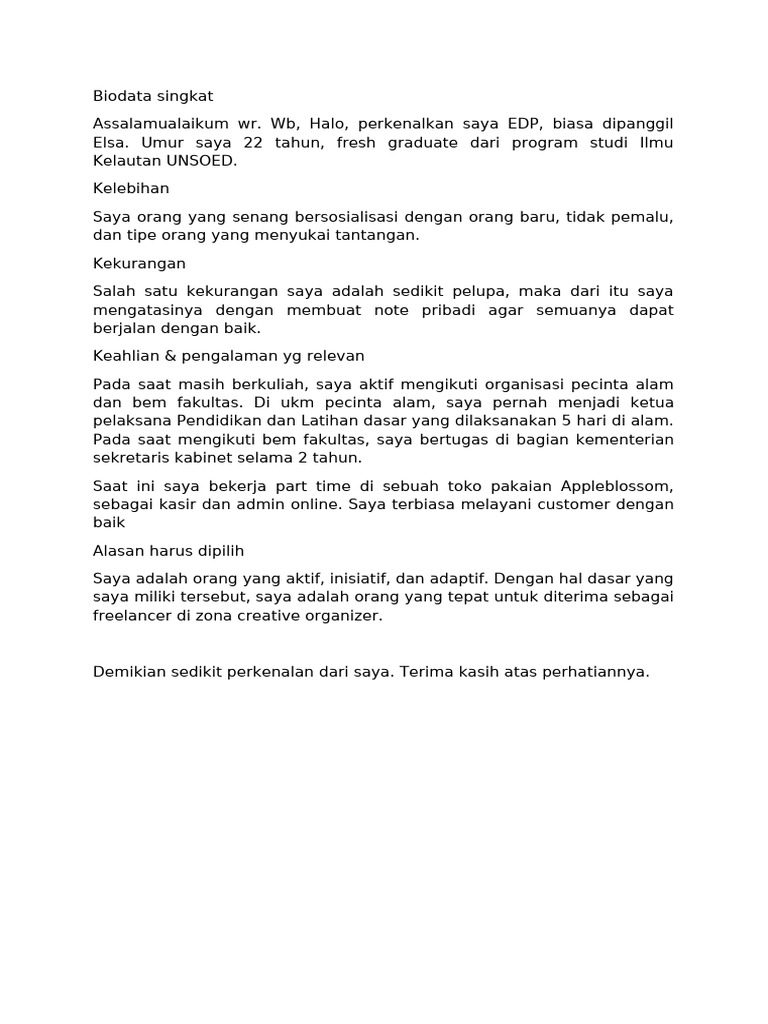 Teks Video Perkenalan | PDF