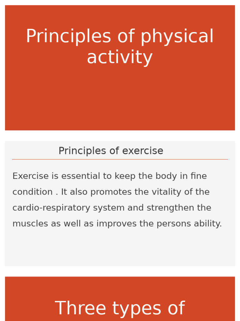 4 Principles of Physical Activity | PDF