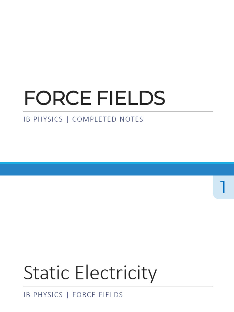 Force Fields Completed Notes | PDF | Newton's Law Of Universal ...