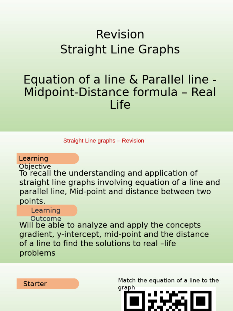Revision Straight line graph[1] | PDF