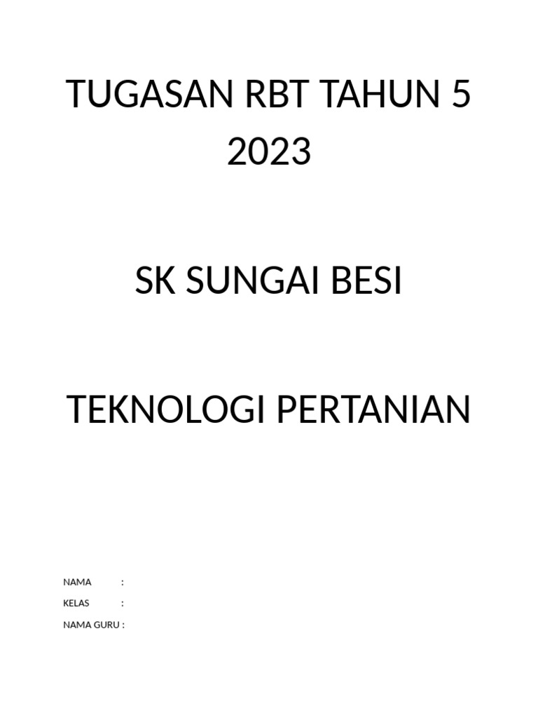Contoh Muka Depan Tugasan | PDF