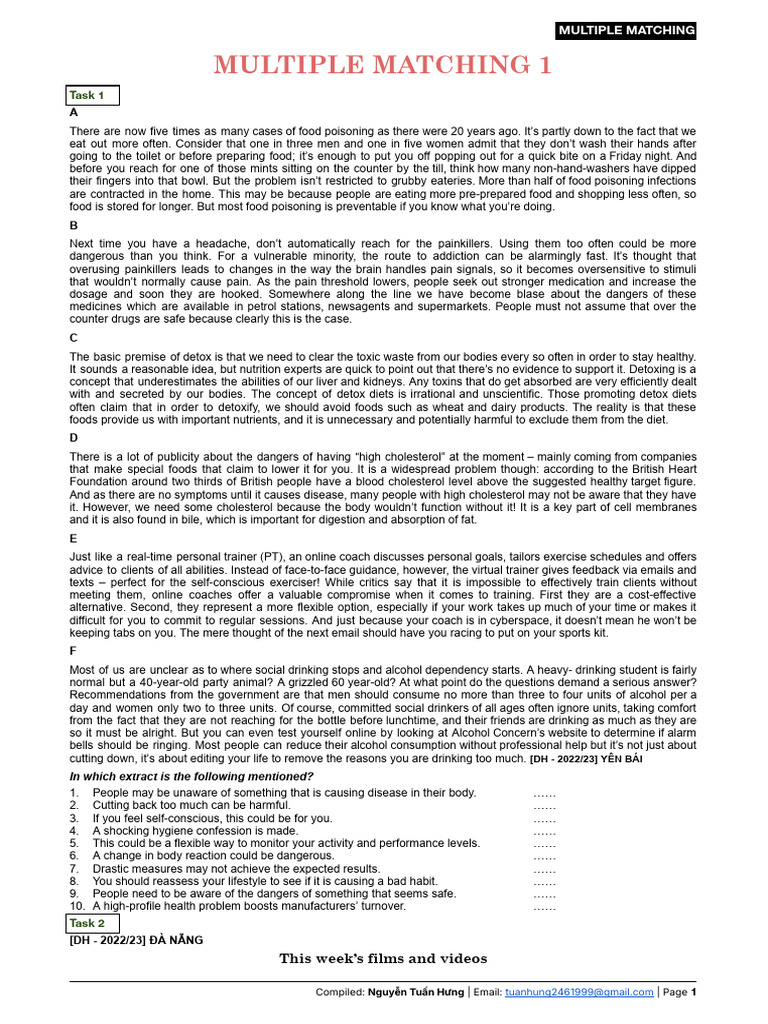 Multiple-Matching 3 | PDF