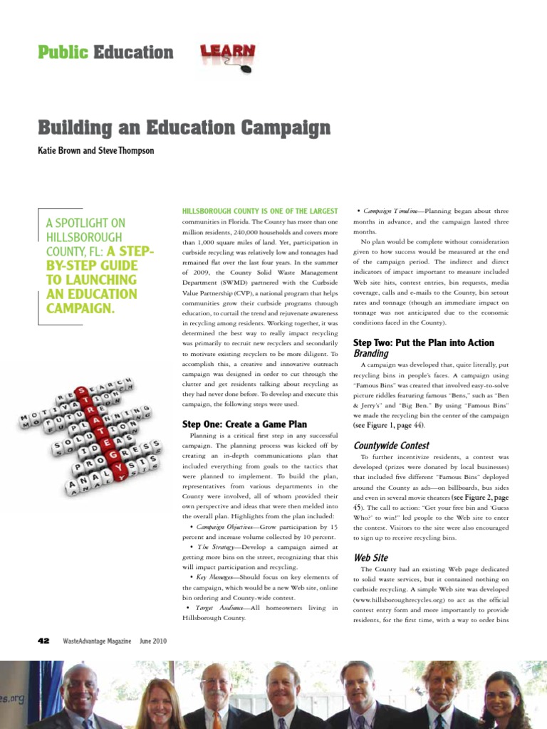 Building An Education | PDF | Recycling | Press Release