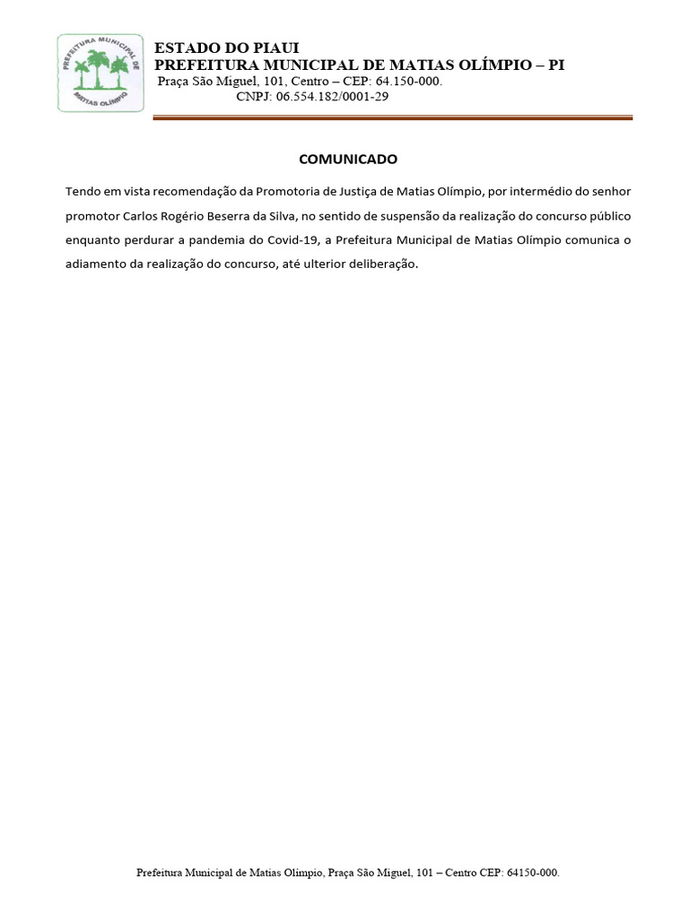 COMUNICADO | PDF