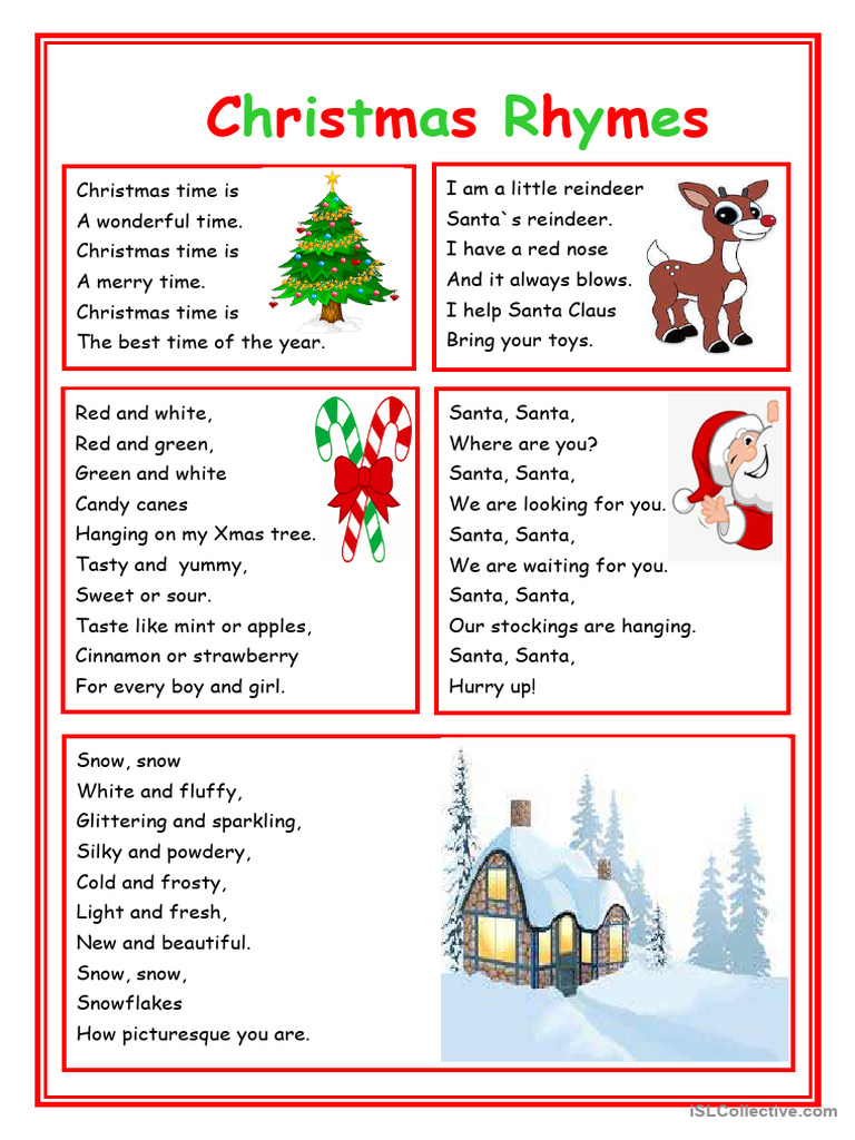 Rhyme with christmas store