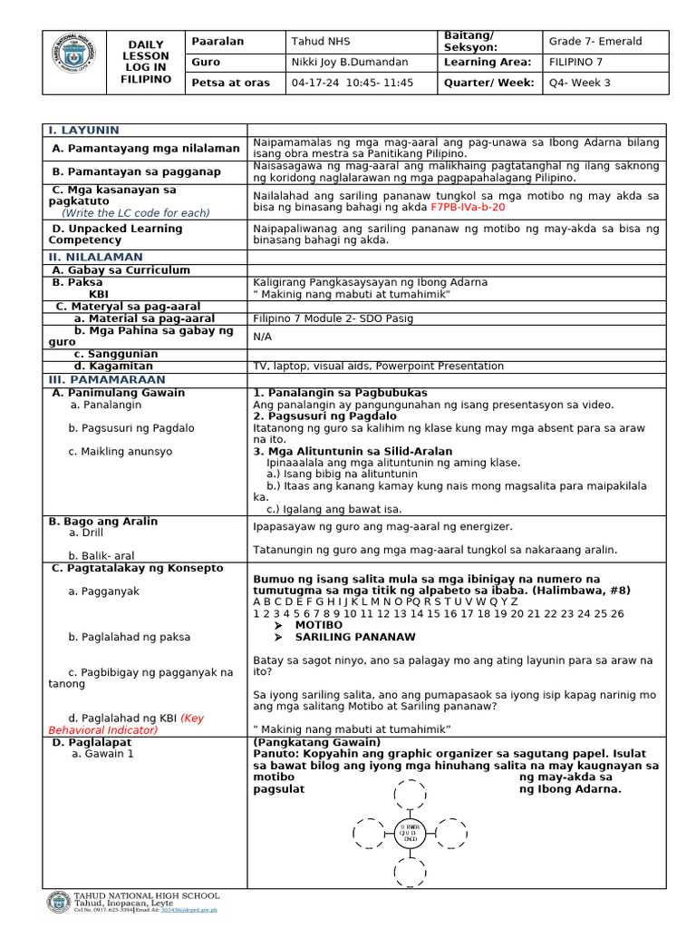 Q4 - Filipino M1 LP2 | PDF