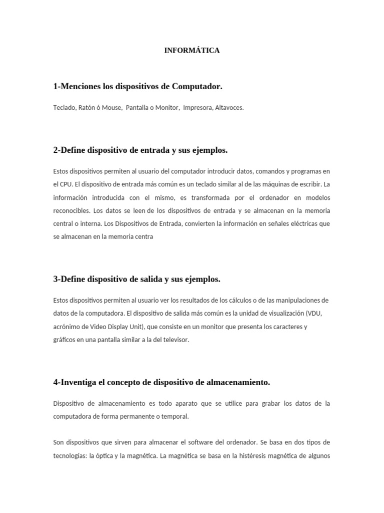 Tarea Informatica 051016 | PDF