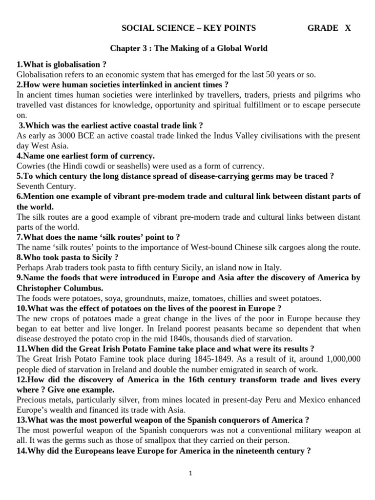 Key Points - SST | PDF
