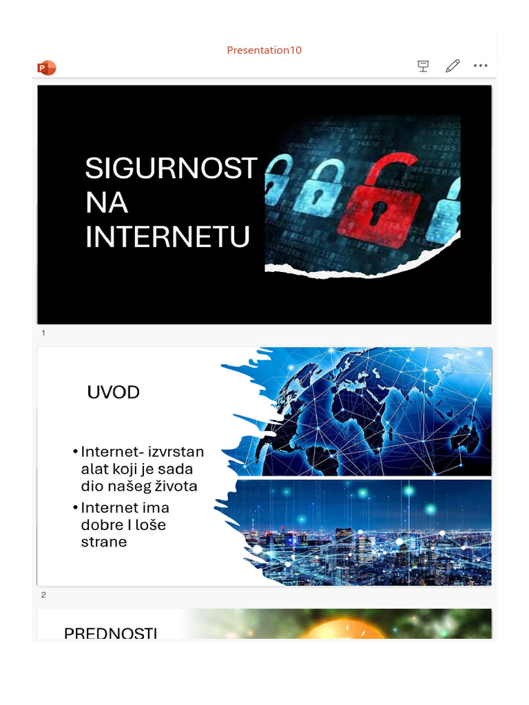 Presentacija o Sigurnosti Na Internetu | PDF