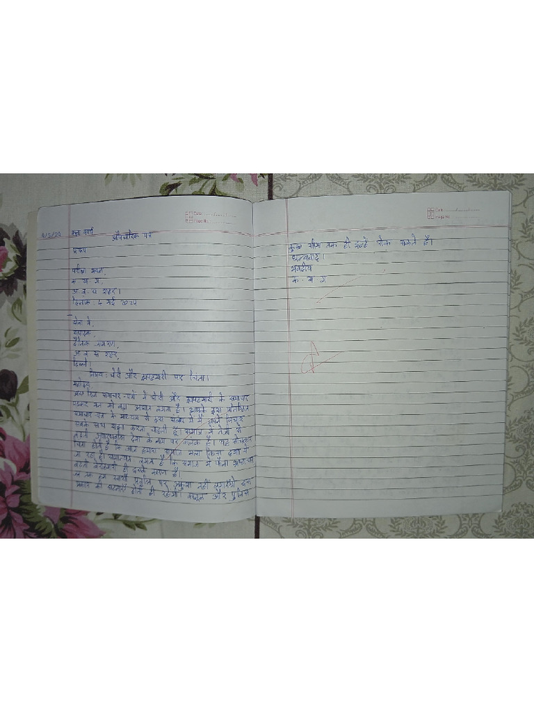 Hindi Lekhan Format | PDF