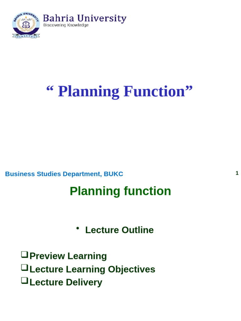 Lec - 7 Planning Function 18022024 111320pm | PDF